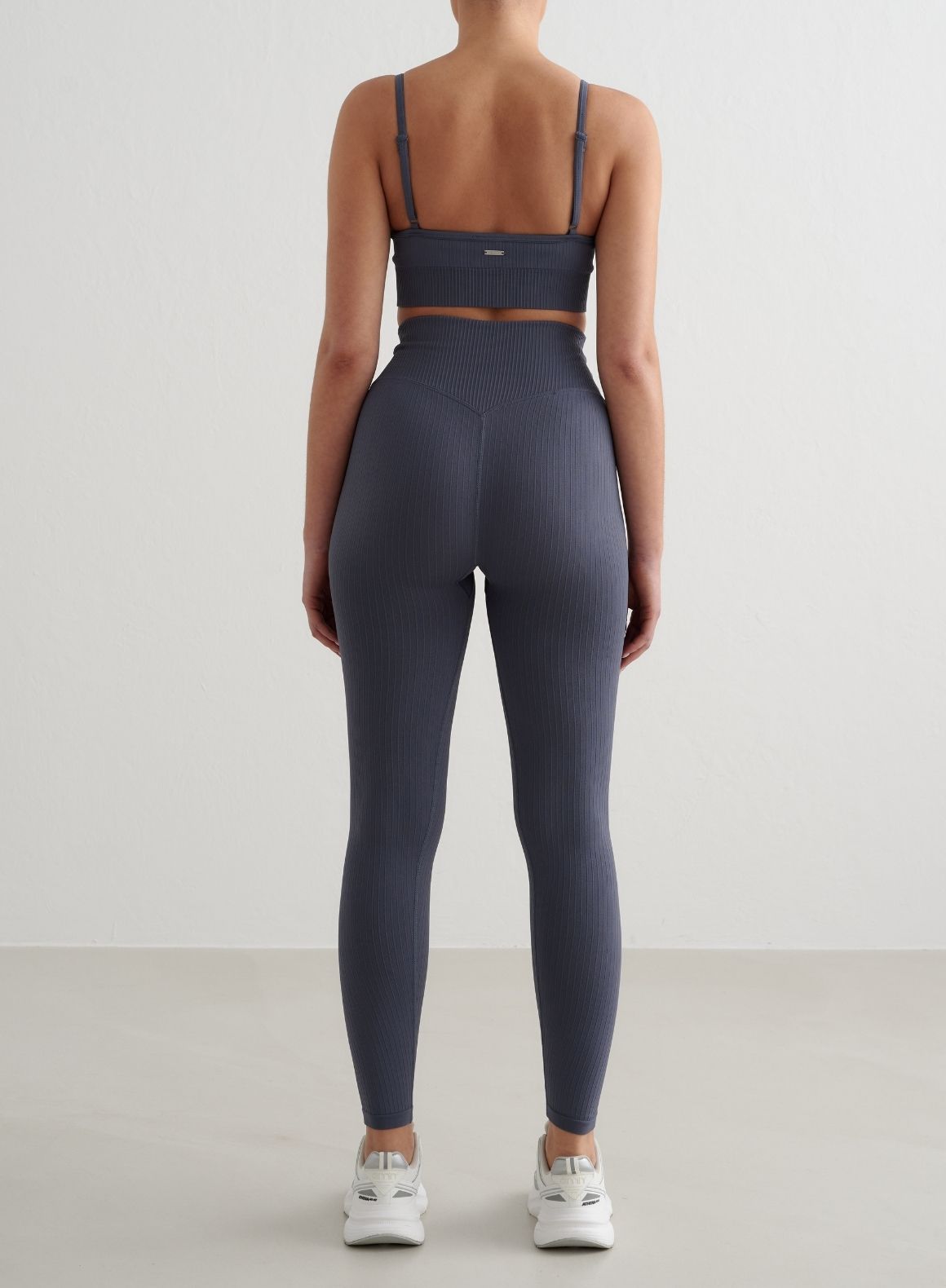 Storm Blue Ribbed Seamless Tights – AIM'N AU
