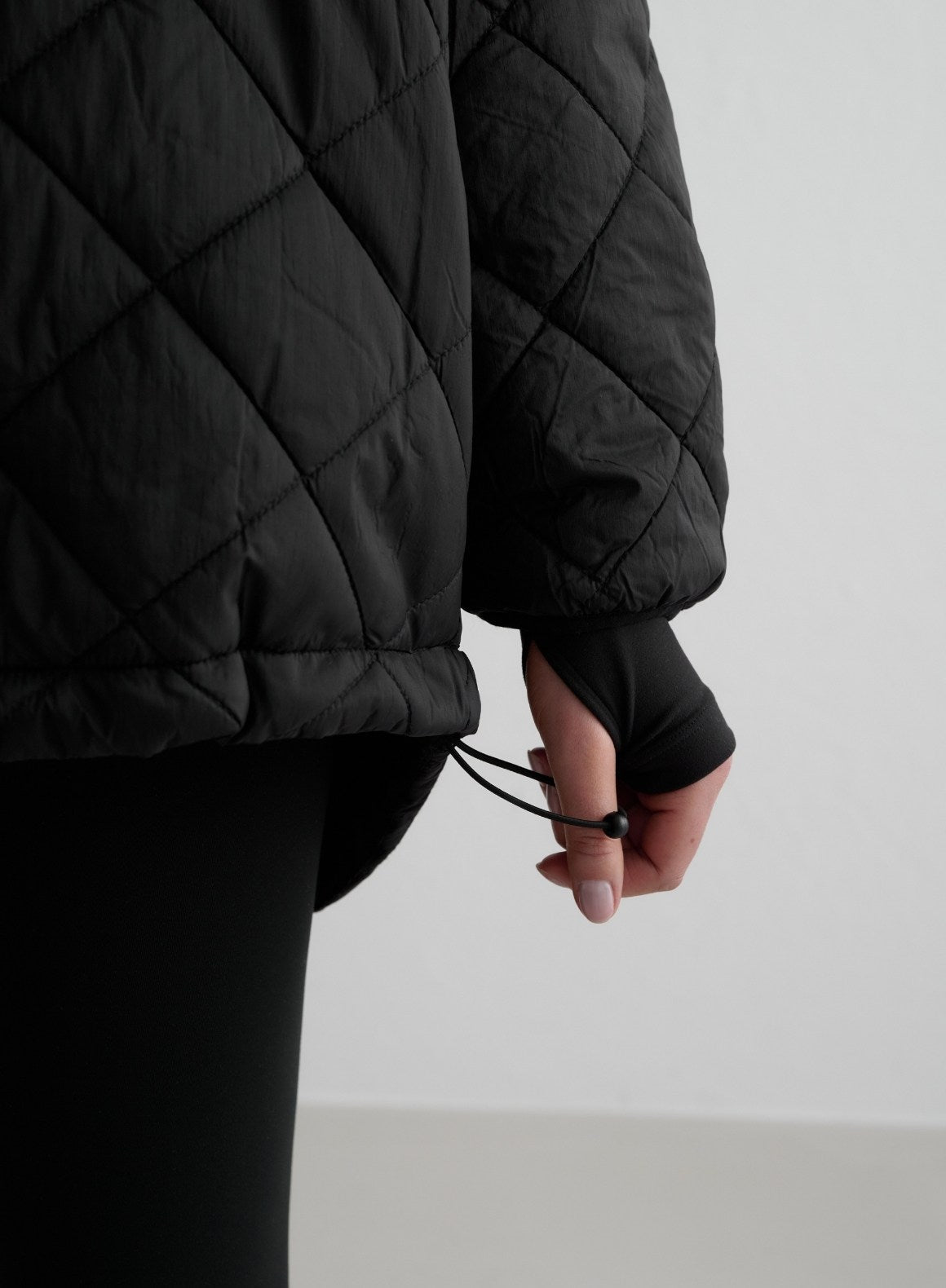 Black Oversized Quilted Anorak – AIM'N AU