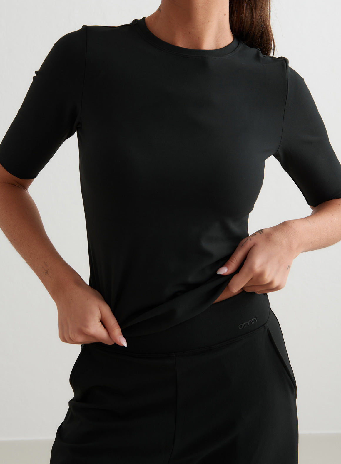 Black Sense Half Sleeve Top – AIM'N AU