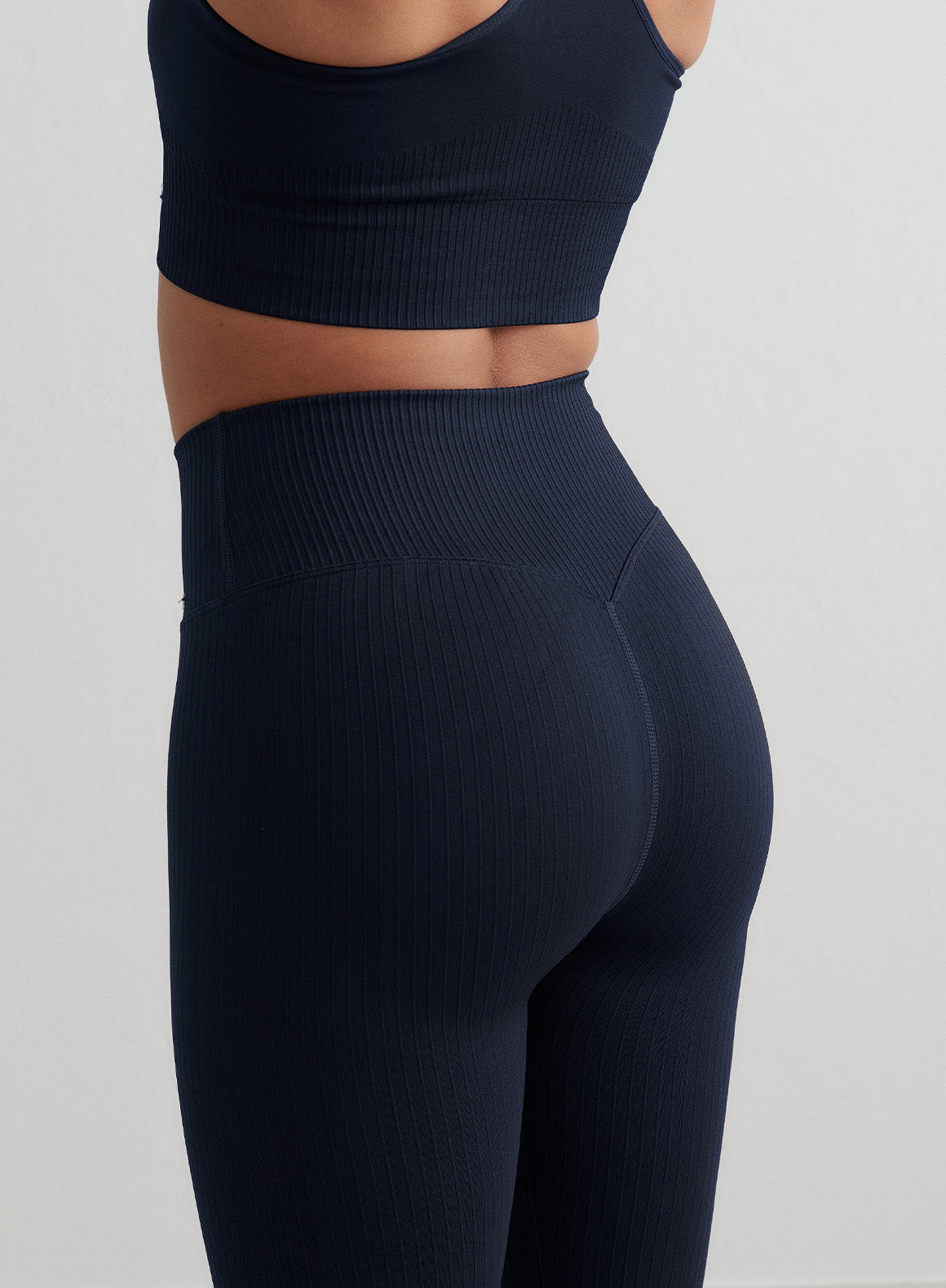 Navy Ribbed Seamless Tights – AIM'N AU